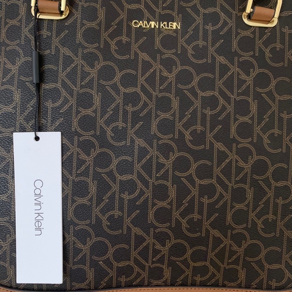 Calvin Klein | Bags | Brand New Brown Monogram Ck Handbag | Poshmark